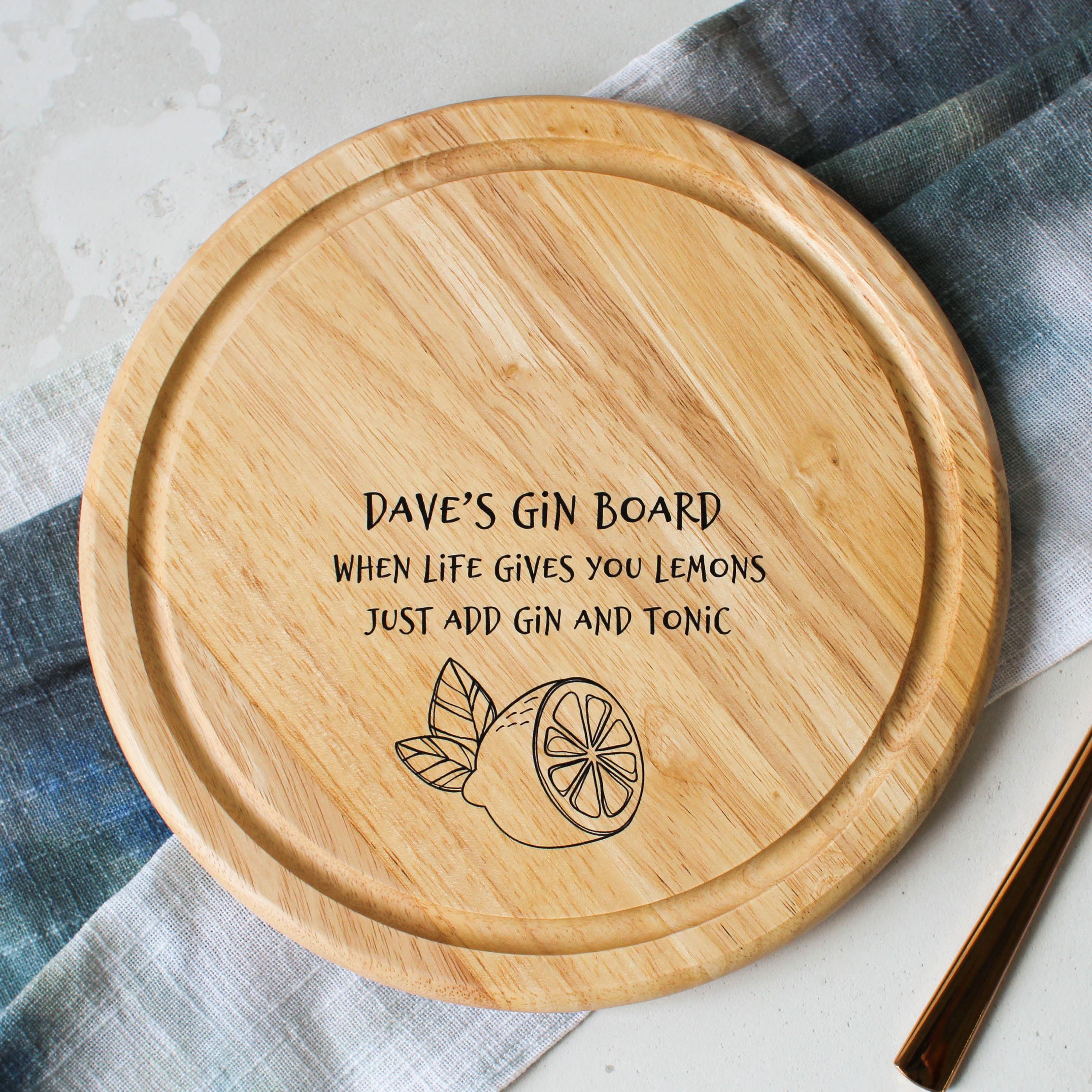 Personalised Gin Board Gin & Tonic Bespoke Gin and Tonic - Etsy UK