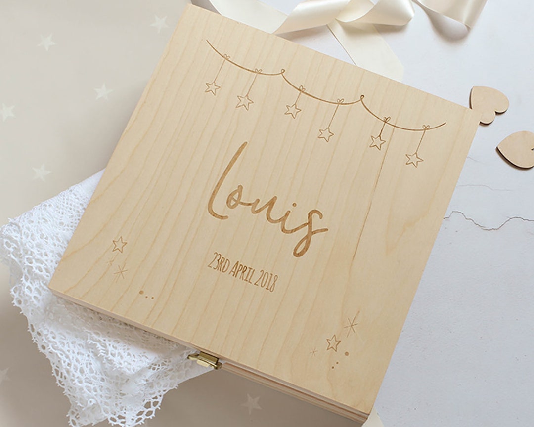 New Baby Keepsake Box Baby Boy Gift Baby Girl Gift - Etsy