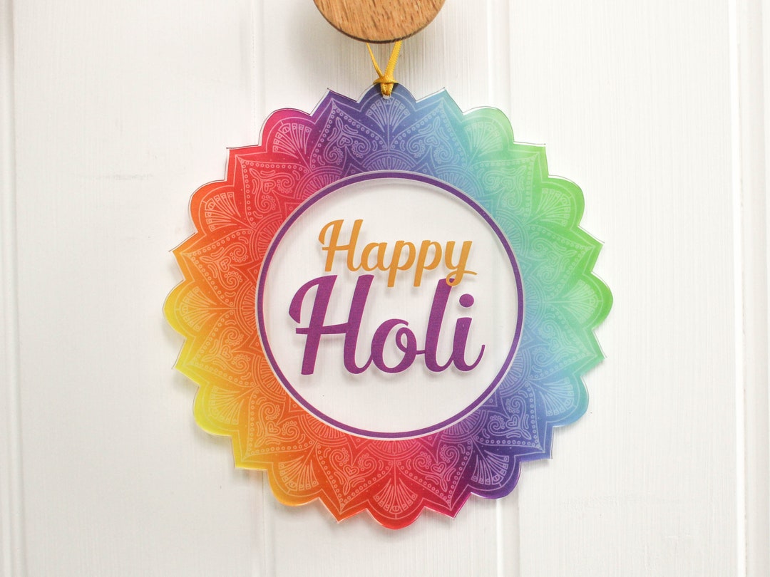 Happy Holi Decoration Acrylic Decoration Colourful Decoration Festival ...