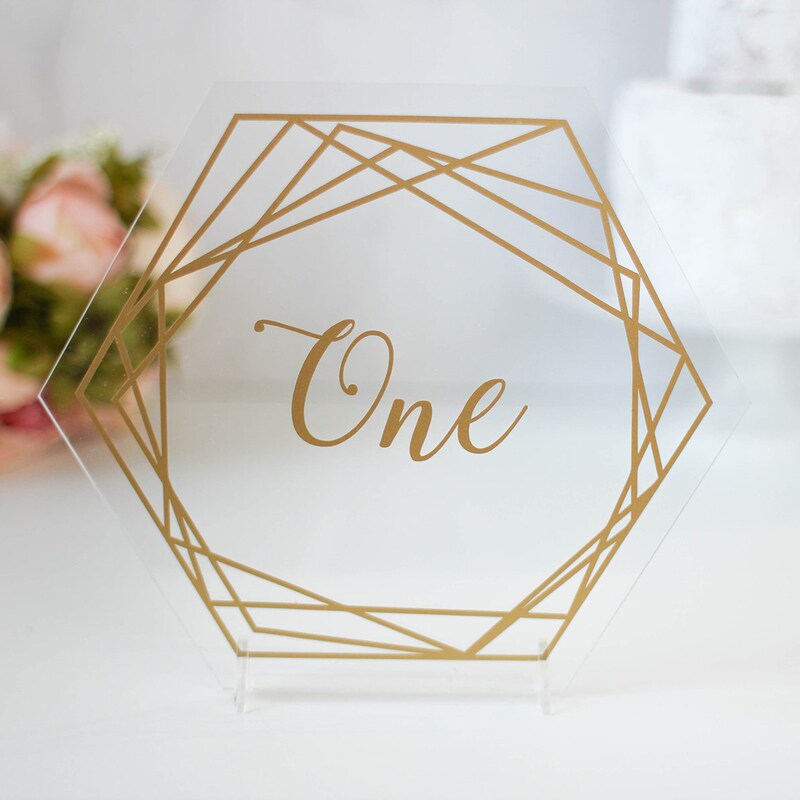 Geometric Table Numbers - Etsy