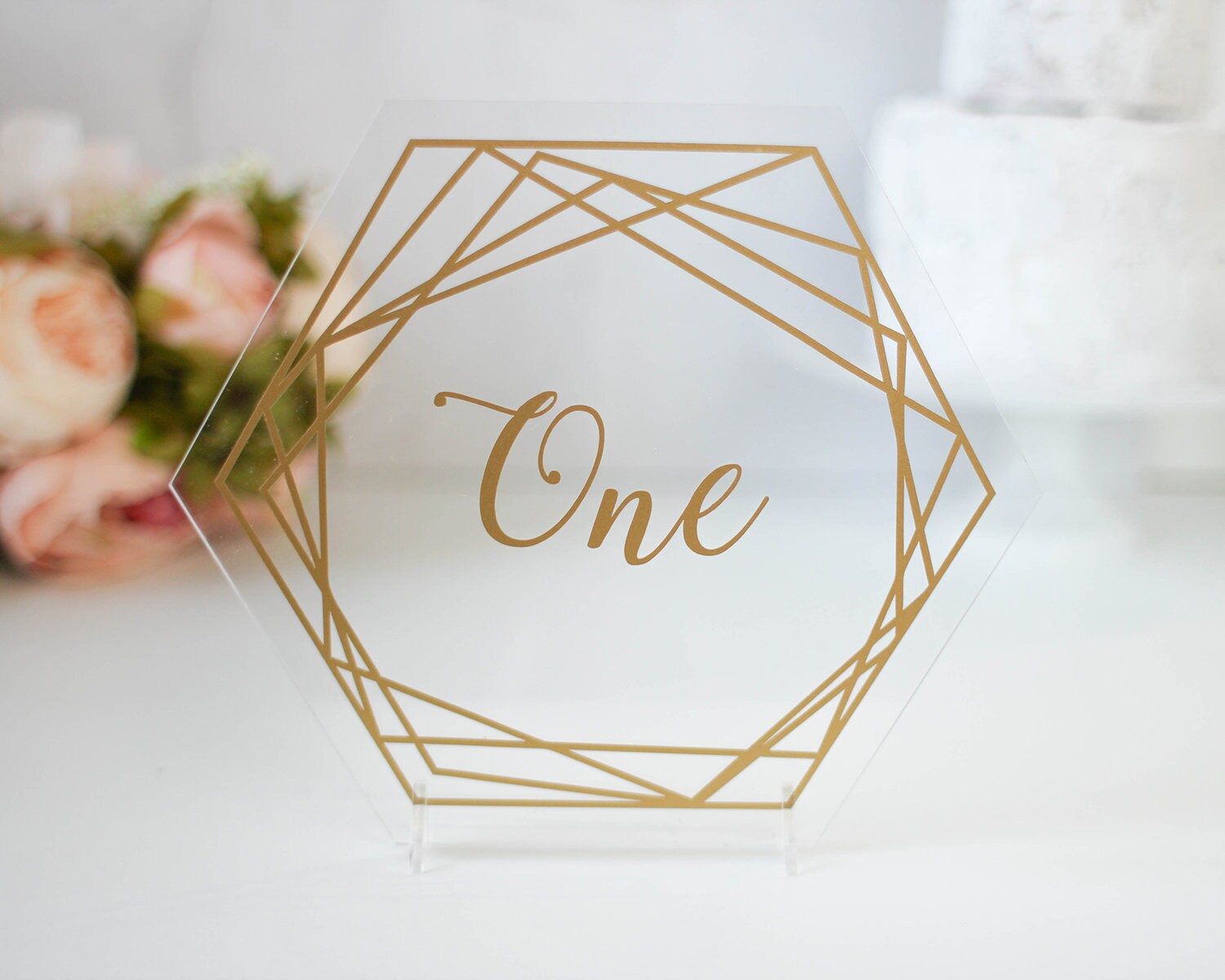 Gold Table Number Clear Acrylic Table Number Wedding Table - Etsy UK