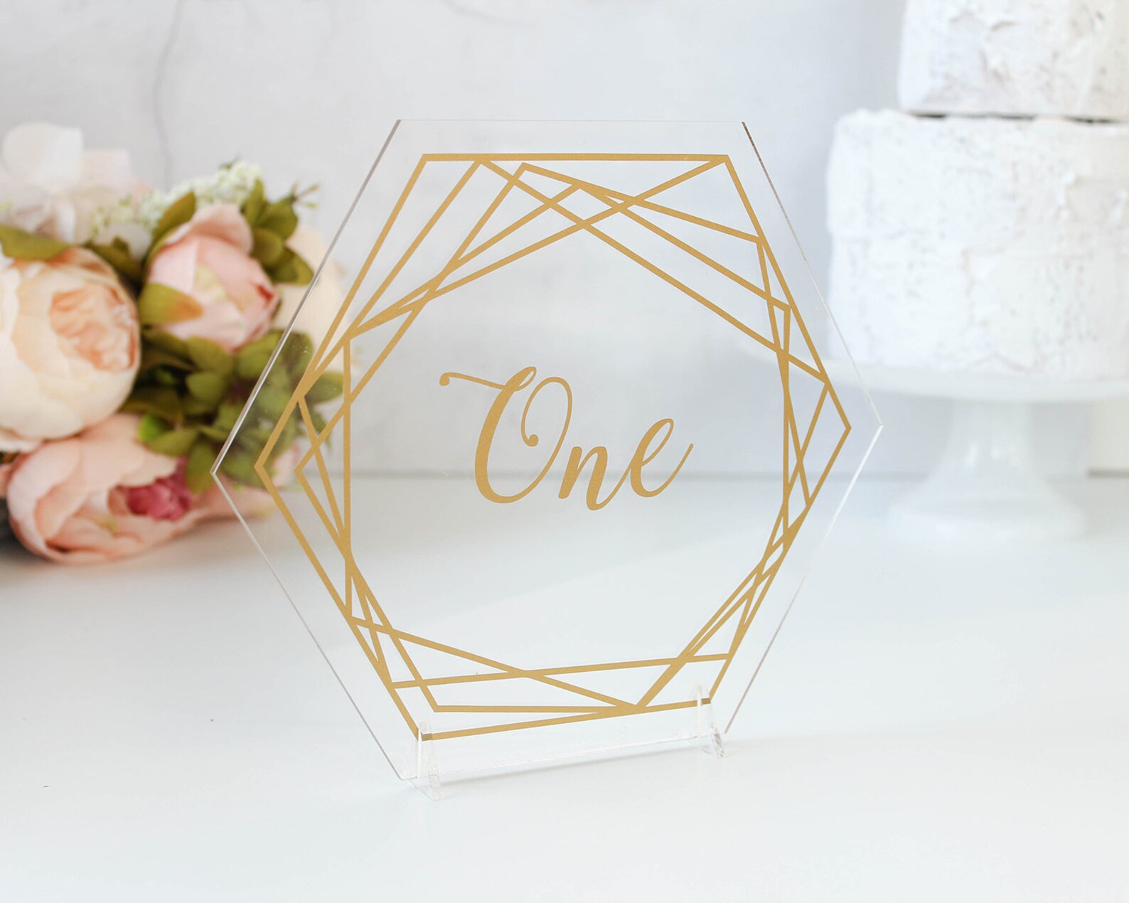 Gold Table Number Clear Acrylic Table Number Wedding Table - Etsy UK