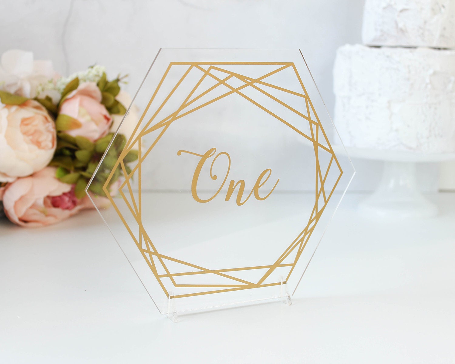 Gold Table Number Clear Acrylic Table Number Wedding Table - Etsy UK