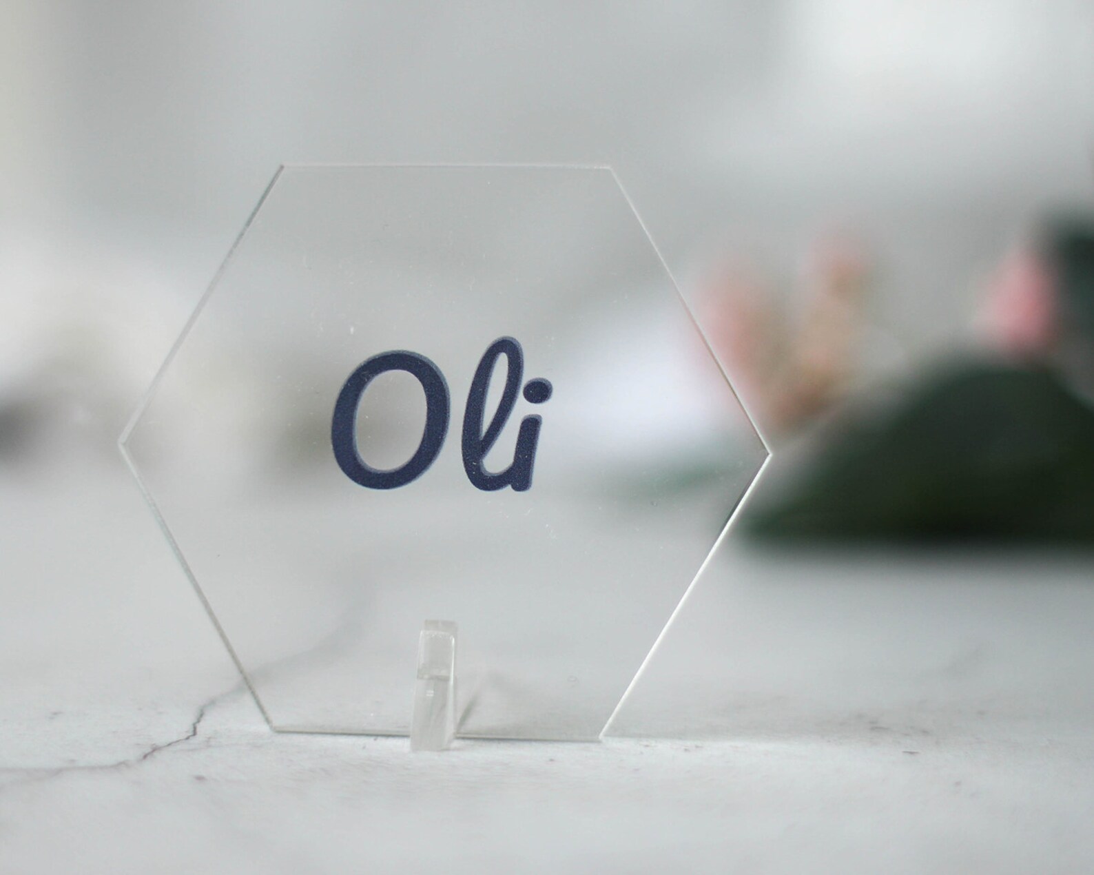 Personalised Place Setting Clear Acrylic Hexagon Wedding - Etsy