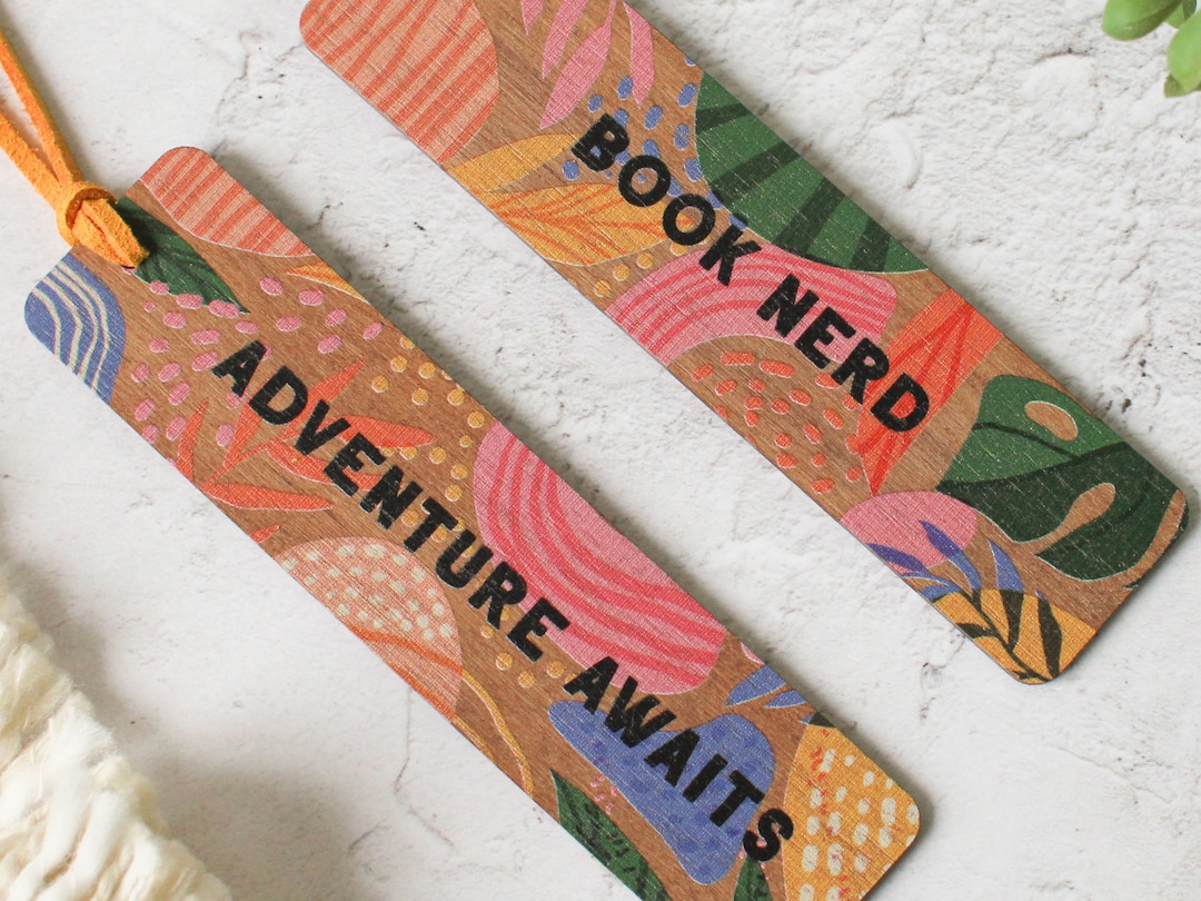 Bright Bookmark Adventure Awaits Book Nerd Gift for Her Gift for Kids ...