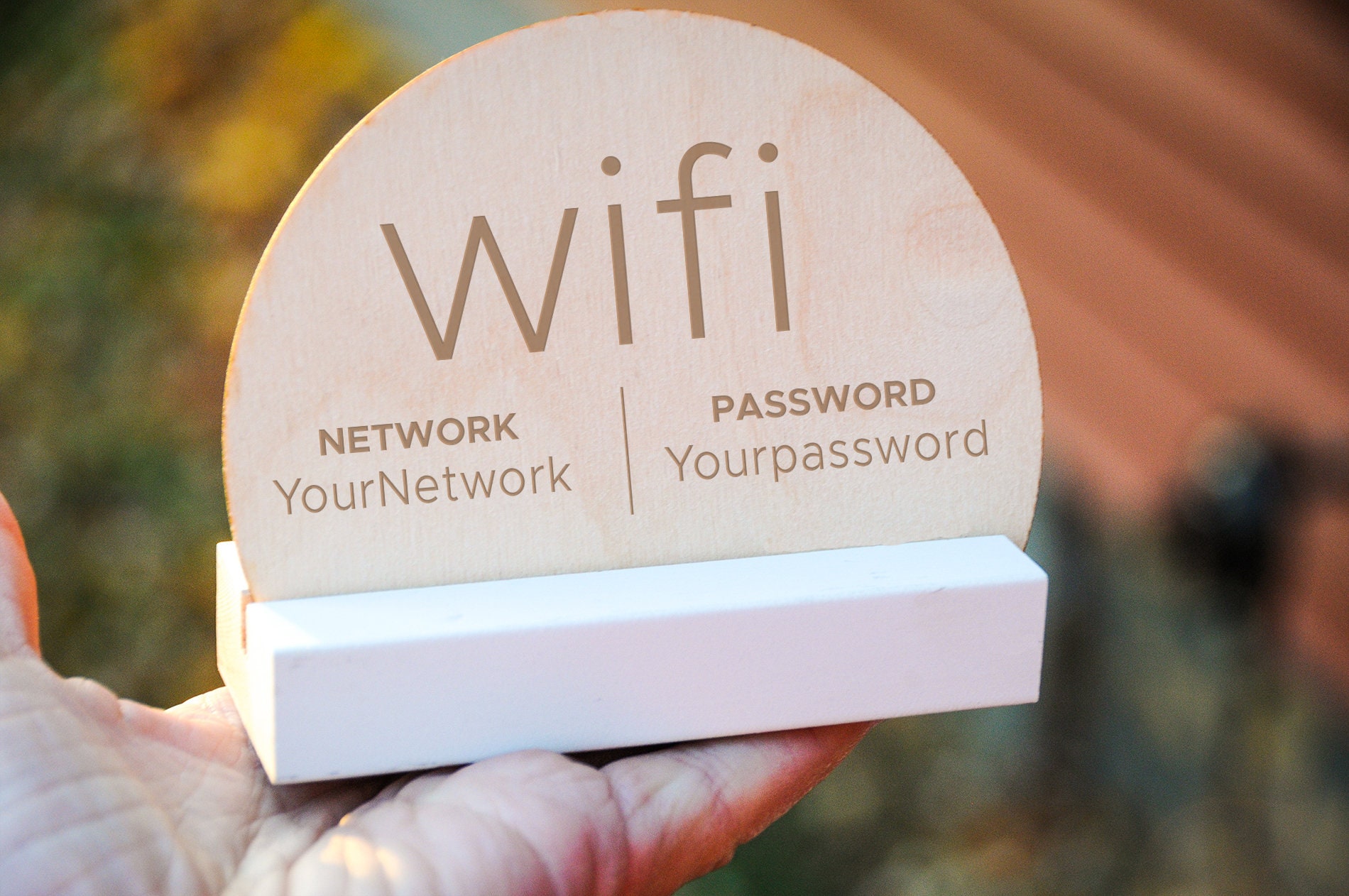 Modern Wifi Sign for Home or Office Personalized Custom Wood Wifi ...