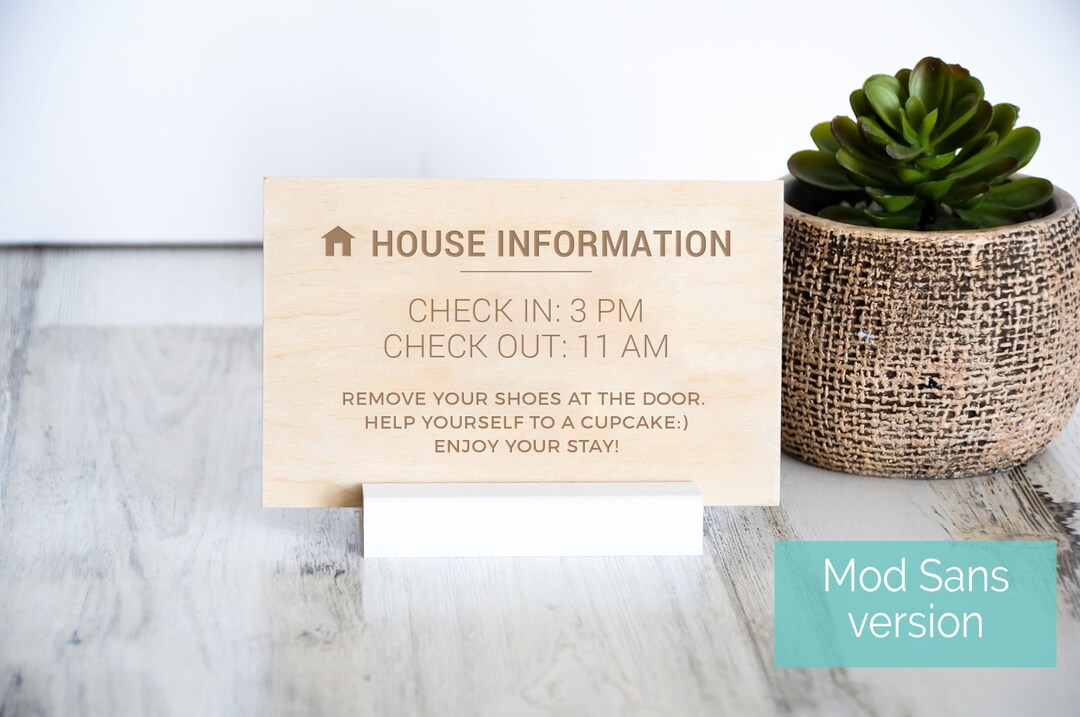 Custom Wood House Rules Sign: Airbnb, VRBO, Cabin Decor (4x6) - Etsy