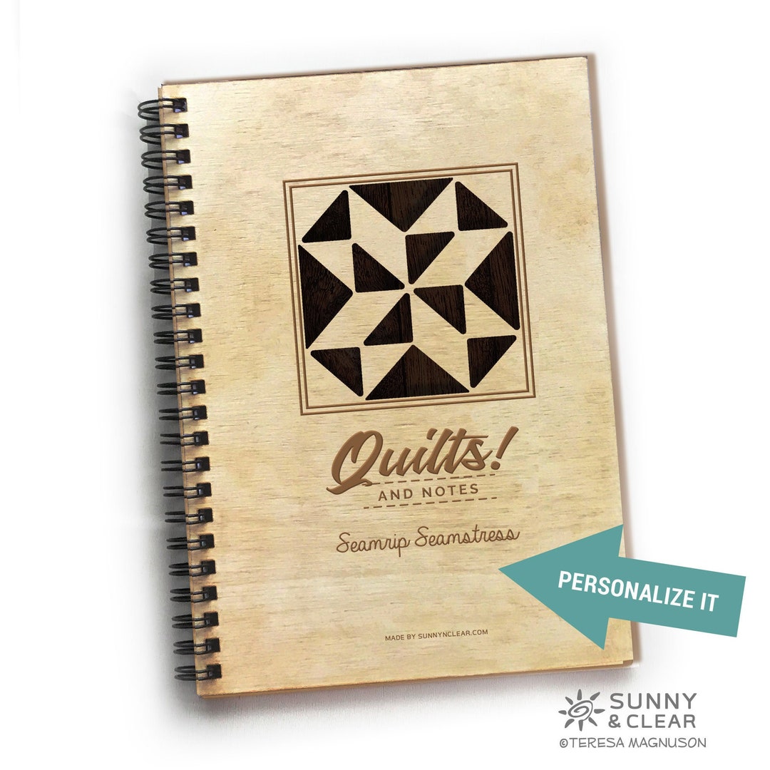 Barn Quilt Wood Notebook Quilting Notes Journal Quilt - Etsy