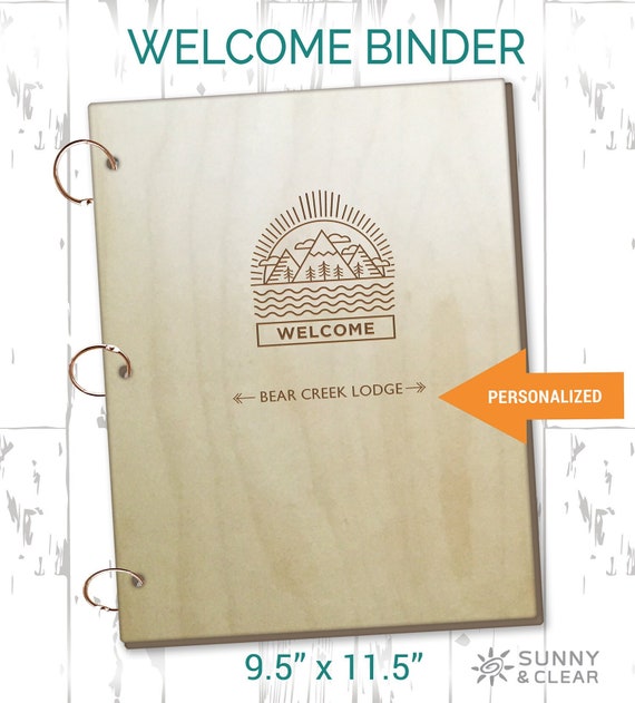 Mountains Airbnb Welcome Book Binder Modern Home Rental - Etsy