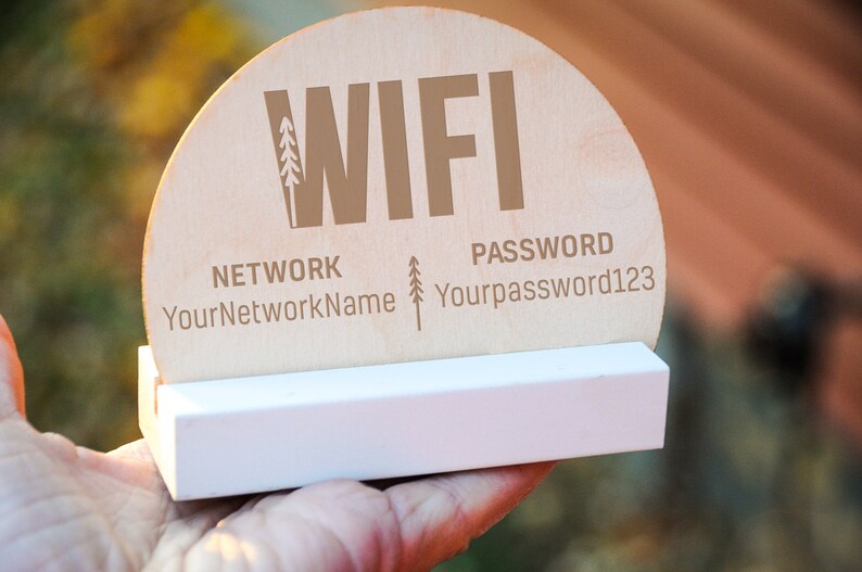 Wood Wifi Password Sign Trees Personalized Wifi Network Sign - Etsy