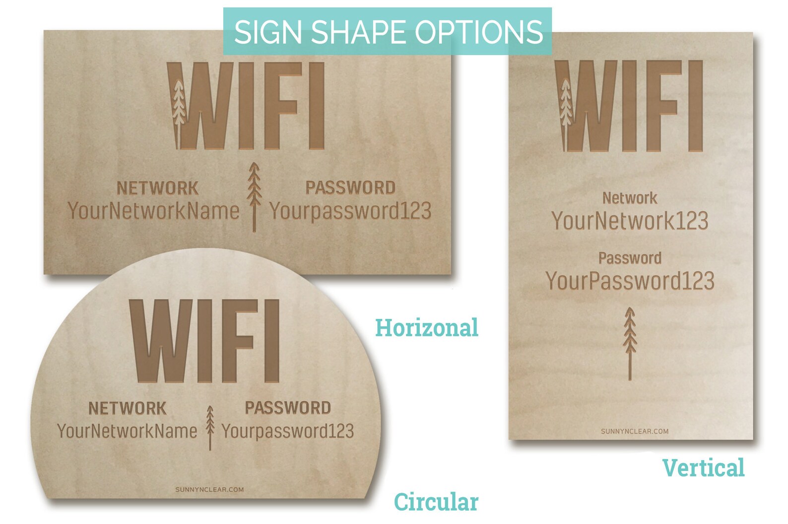 Wood Wifi Password Sign Trees Personalized Wifi Network Sign - Etsy