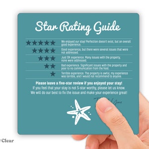 Airbnb Magnet Star Rating Review, 5 Fridge Magnet, Beach, Square ...