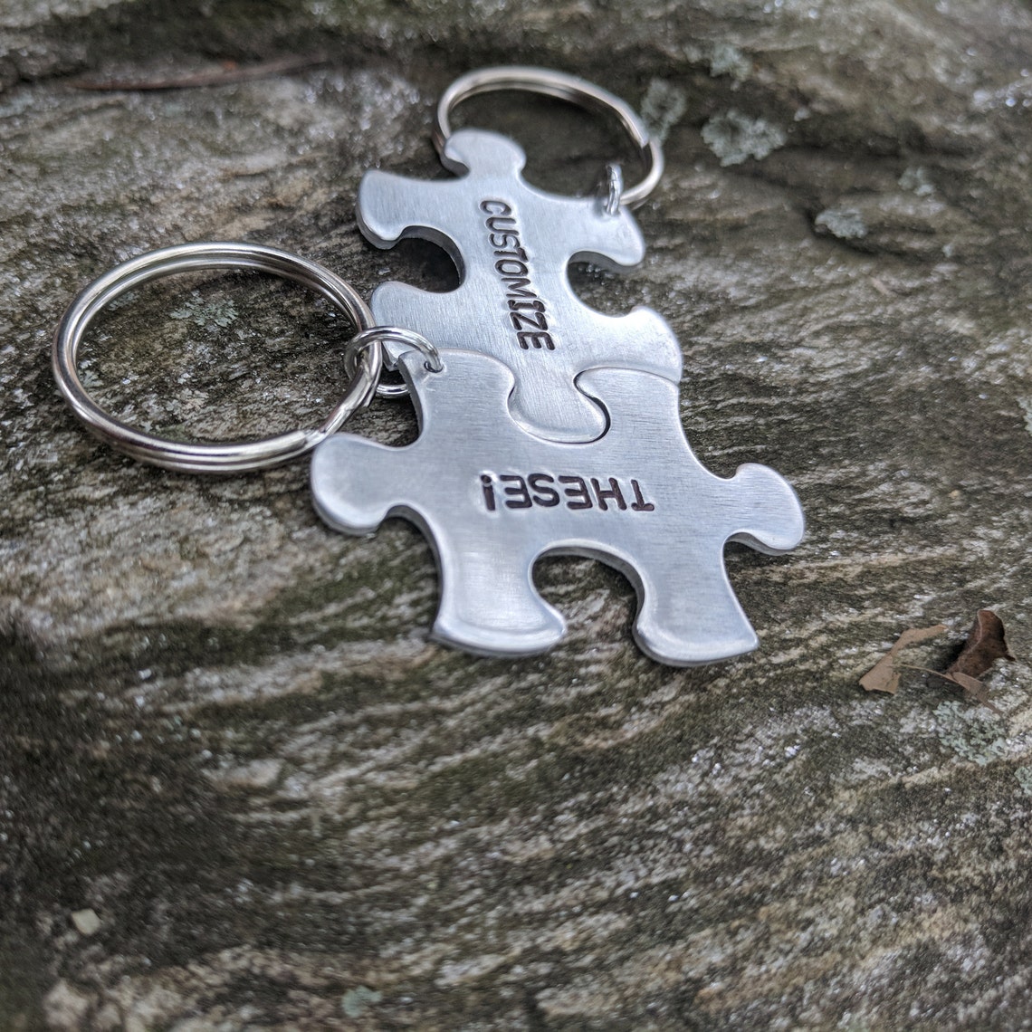 Personalized Puzzle Pieces Keychain Custom Puzzle Pieces | Etsy