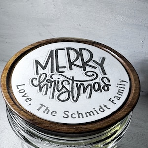 Personalized Mason Jar Lid Wooden Wide Mouthed Custom Jar Lid Excellent ...