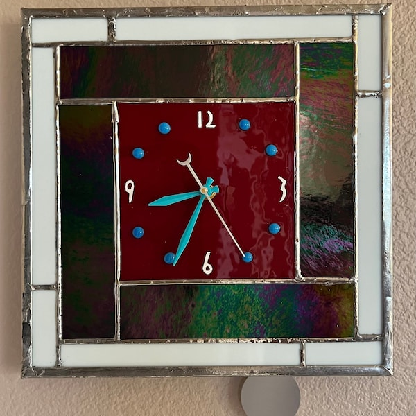 Stained Glass Clock - Etsy