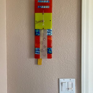 Fiesta Pendulum Fused Glass Wall Clock - Etsy