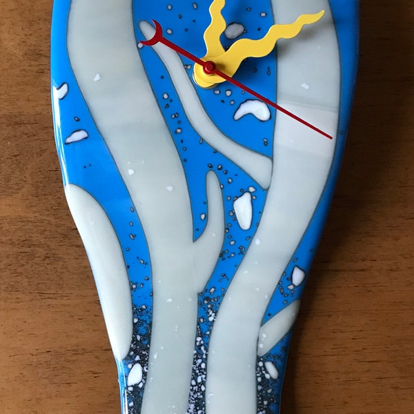 Fused Glass Clock - Etsy