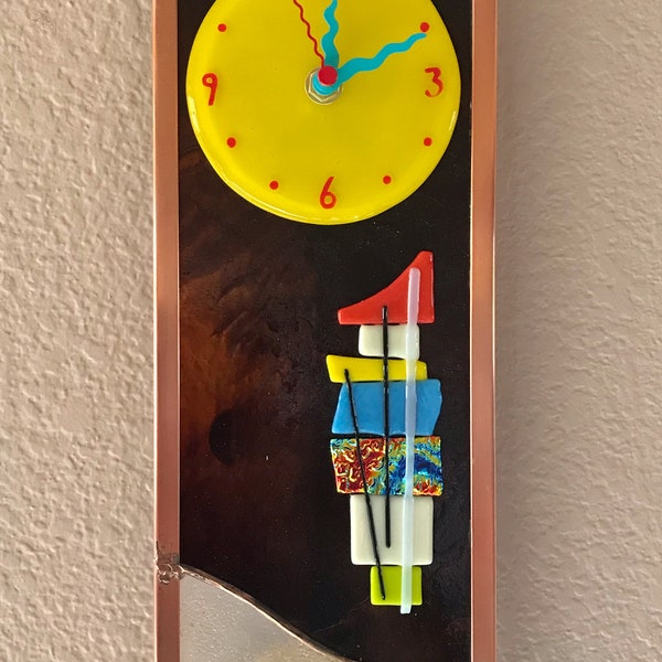 Stained Glass Pendulum Clock - Etsy