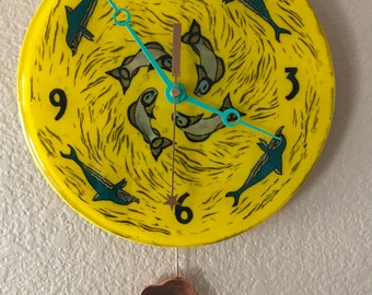 Dolphins Wall Clock - Etsy