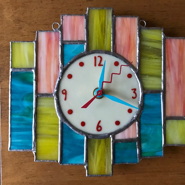 Stained Glass Clock - Etsy