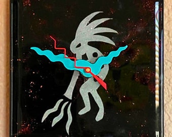 Fiesta Pendulum Fused Glass Wall Clock - Etsy