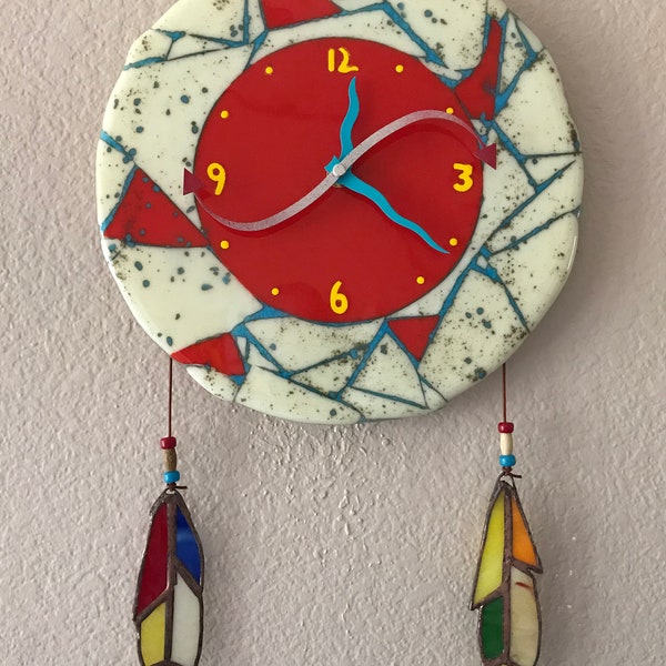 Fused Glass Clock - Etsy