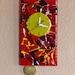 Red Crackle Pendulum Glass Wall Clock - Etsy