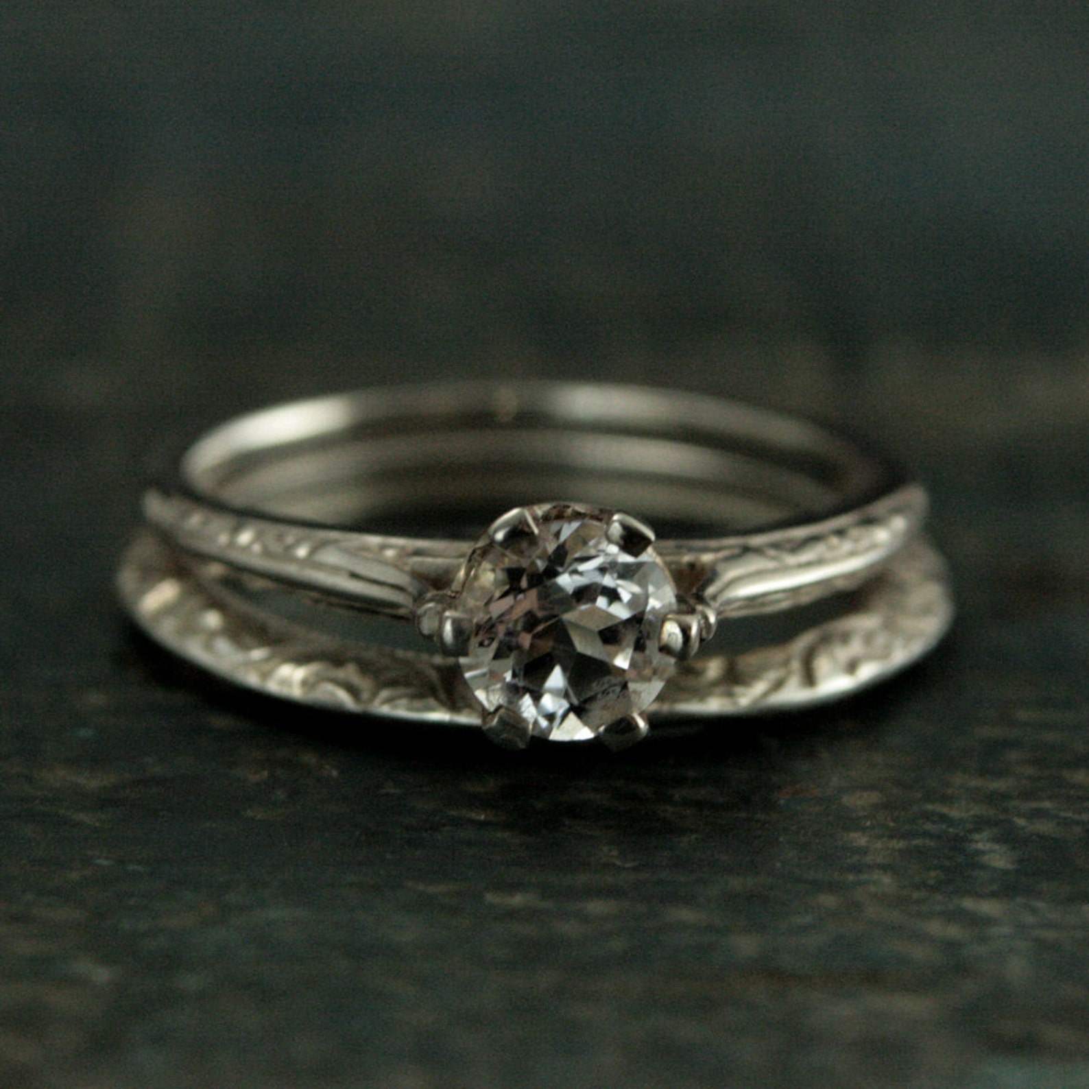 Atlantean Bridal Setariel's Ring Setsterling Silver | Etsy