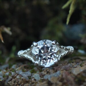 Elsa Ring Sterling Silver Split Shank Solitaire 8mm Stone Arendelle ...