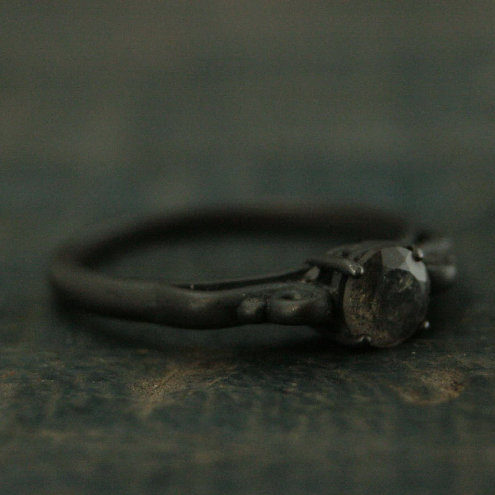 Dark Princess Ring~black Silver Ring~labradorite Ring~faceted ...