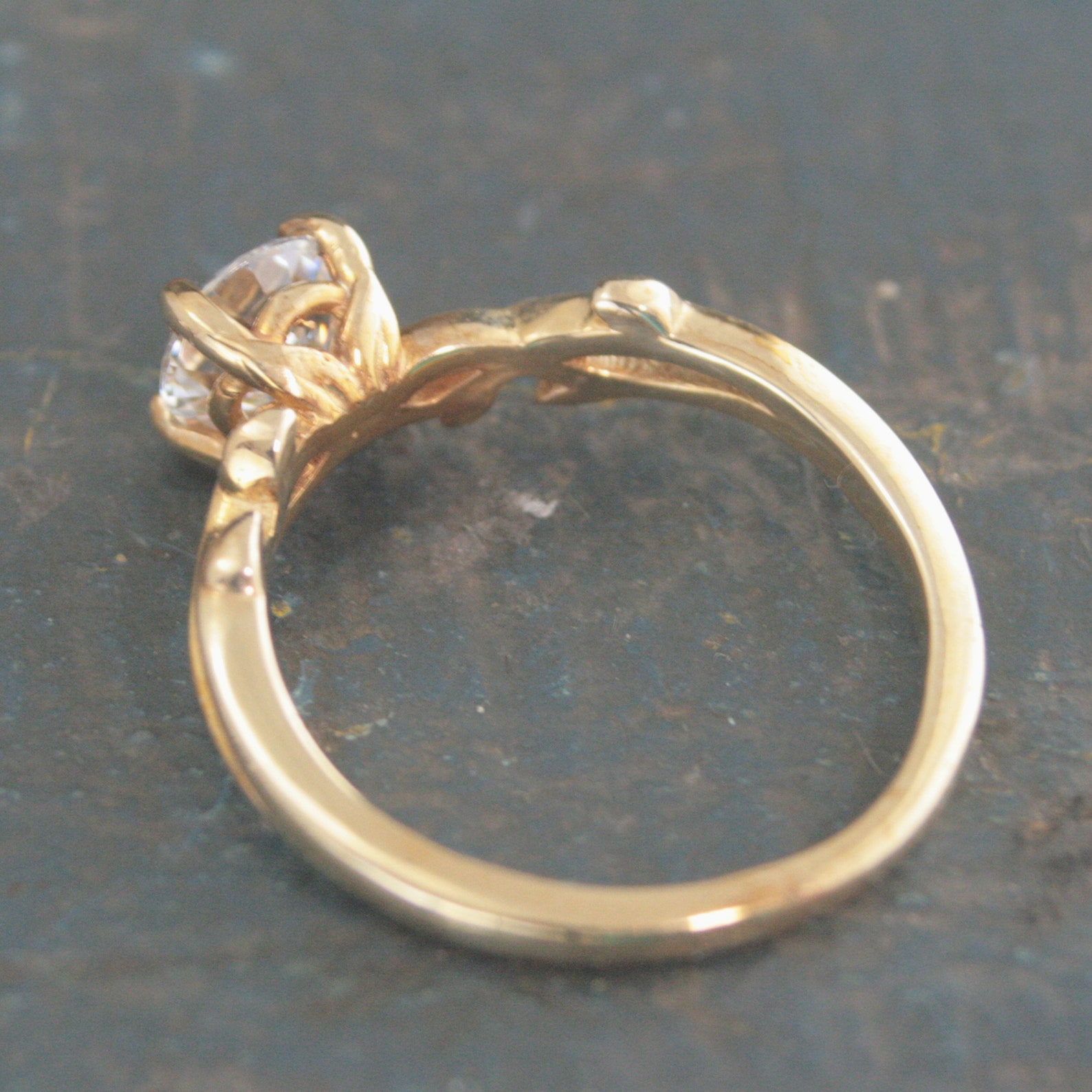 Gold Vine Engagement Ring Castle Vine Ring Hand Cast - Etsy