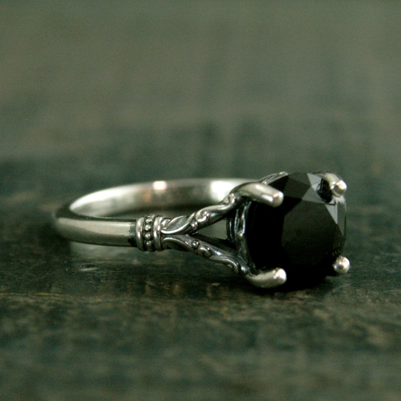 Large Onyx Gothic Ring - Etsy