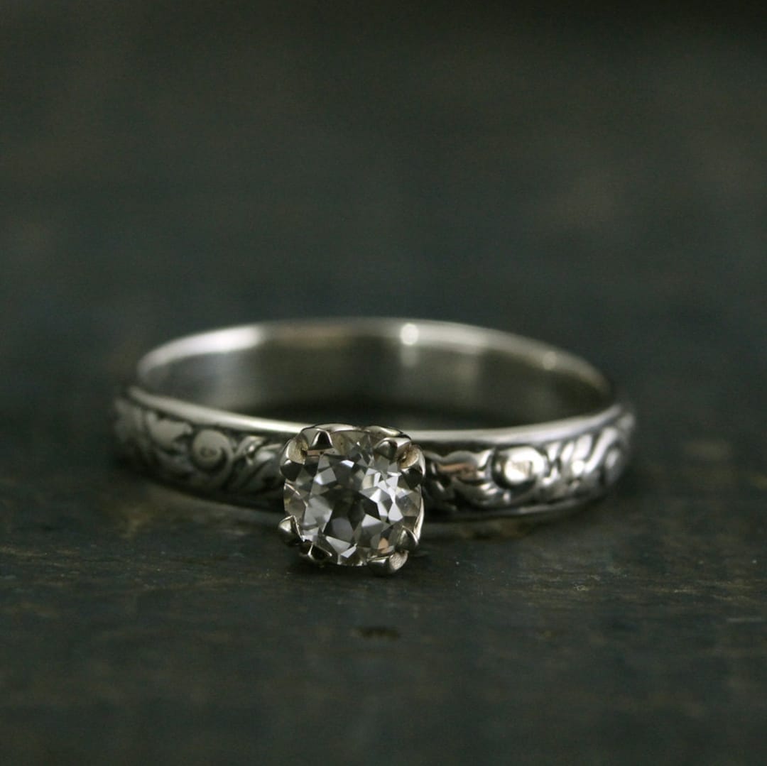 Going Baroque Engagement Ring Gold & Silver Engagement Ring Antique ...