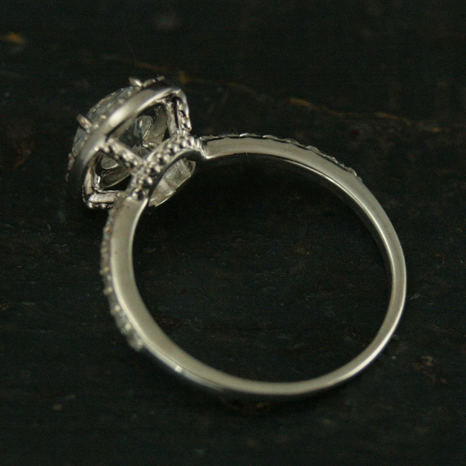 Perfect Halohalo Engagement Ringsterling Silver With Cubic - Etsy