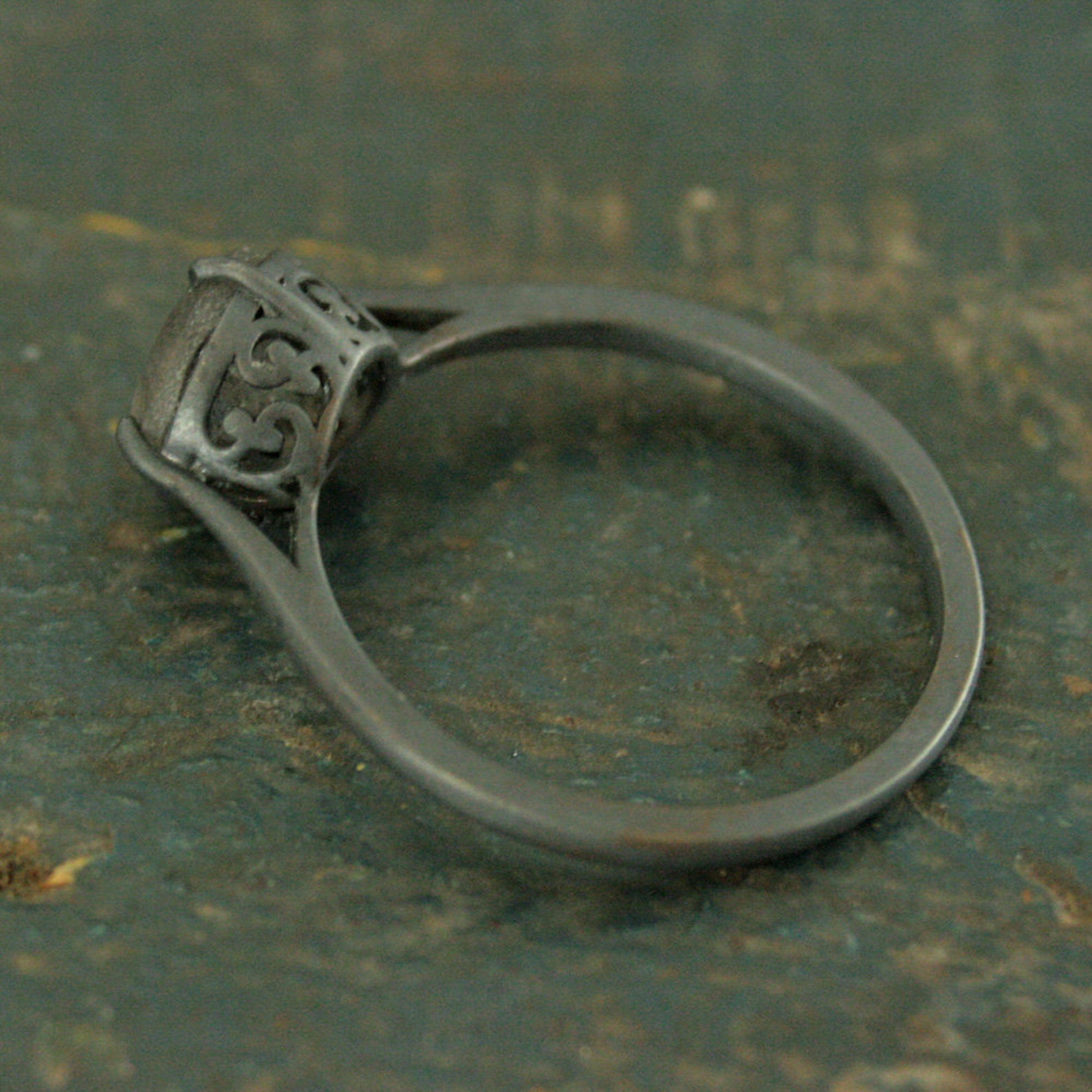 Labradorite Ring Black Silver Ring Alternative Engagement Ring - Etsy