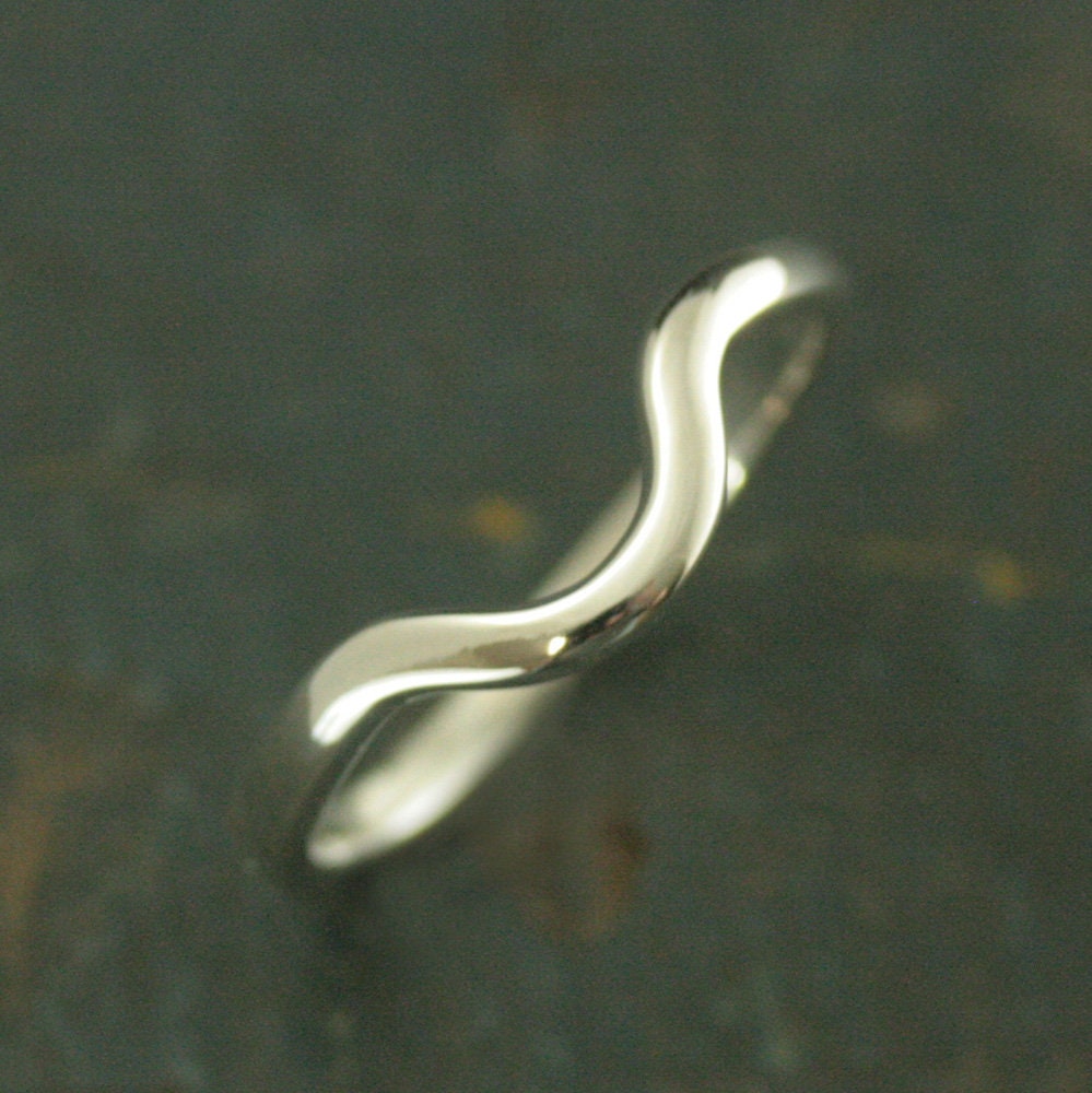 Silver Contoured Band Deep Curve Contoured Ring Silver Wedding - Etsy