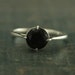 Faux Black Diamond Ringfaceted Onyx Ringunique Engagement Ringsterling ...