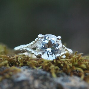 Elsa Ring Sterling Silver Split Shank Solitaire 8mm Stone Arendelle ...