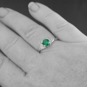 Green Celtic Ring Emerald Ring May Birthstone St. Patrick's Day Ring ...