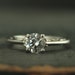 Filigree Engagement Ring Cathedral Solitaire Four Prong Setting Swirl ...