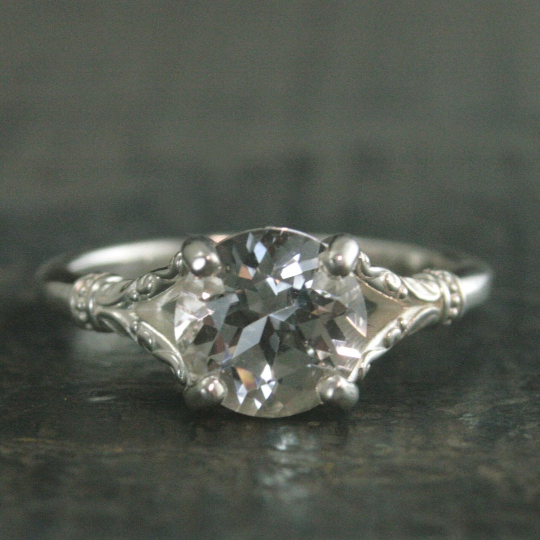 Elsa Ring Sterling Silver Split Shank Solitaire 8mm Stone Arendelle ...