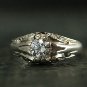 Cleopatra--sterling Silver Belcher Style Ring--antique Style Ring ...