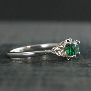 Green Celtic Ring Emerald Ring May Birthstone St. Patrick's Day Ring ...