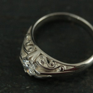 Cleopatra--sterling Silver Belcher Style Ring--antique Style Ring ...