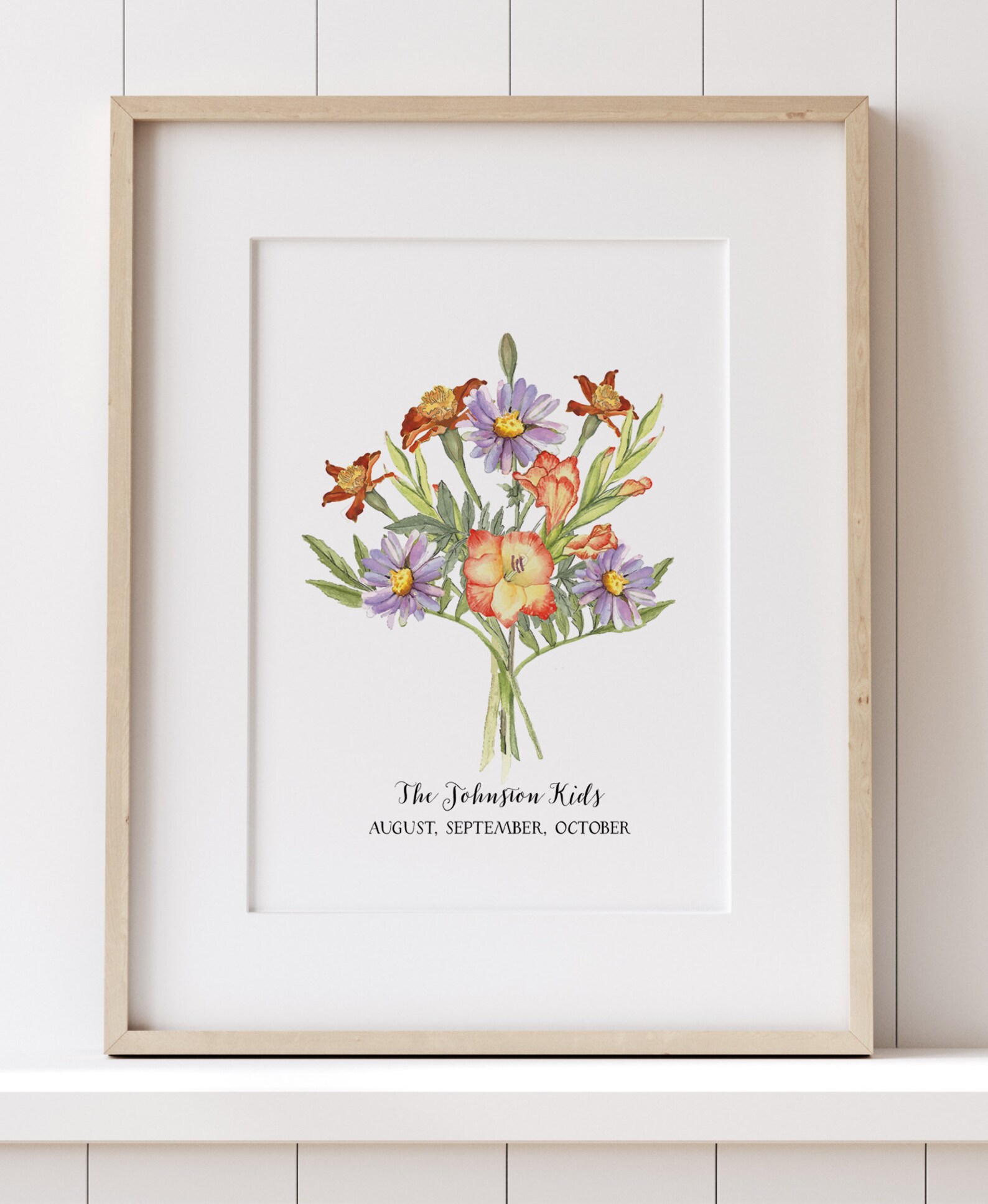 Family Birth Flower Bouquets, Floral Arrangements Made of Each Family ...