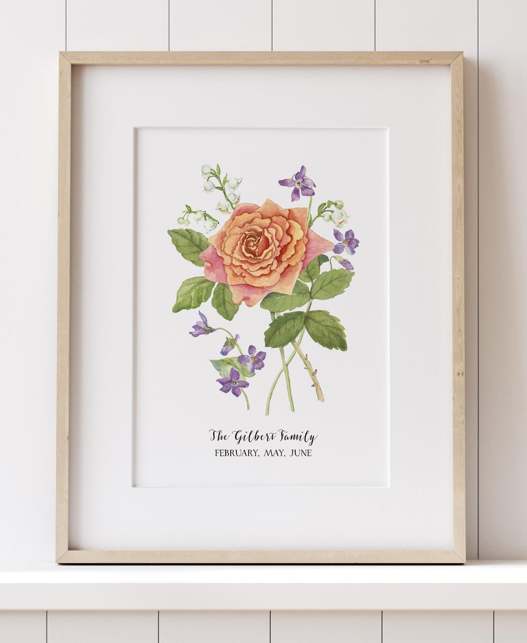 Family Birth Flower Bouquets, Floral Arrangements Made of Each Family ...