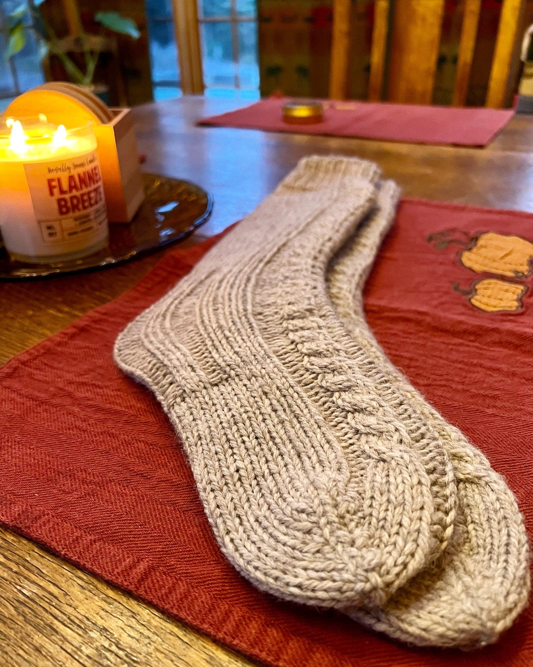 Magic Heel Socks WORSTED CABLES Easy Knitting PATTERN Cozy - Etsy