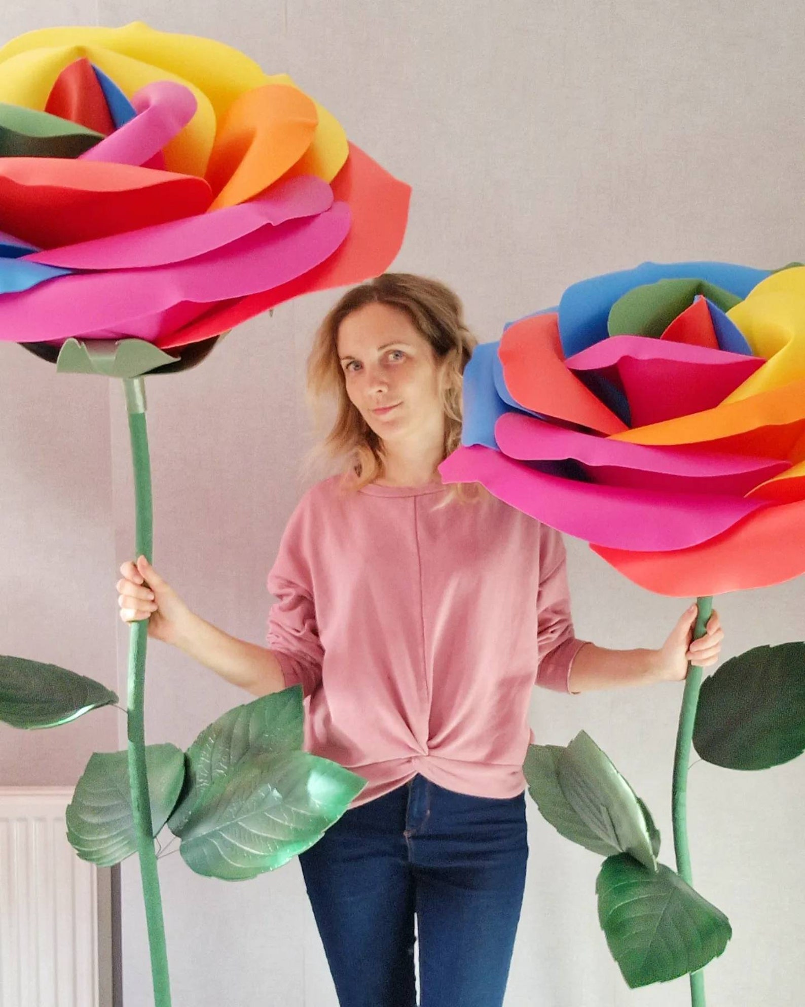 60cm Large Isolon Rose on Stand Wedding,baby Shower or Other Event ...