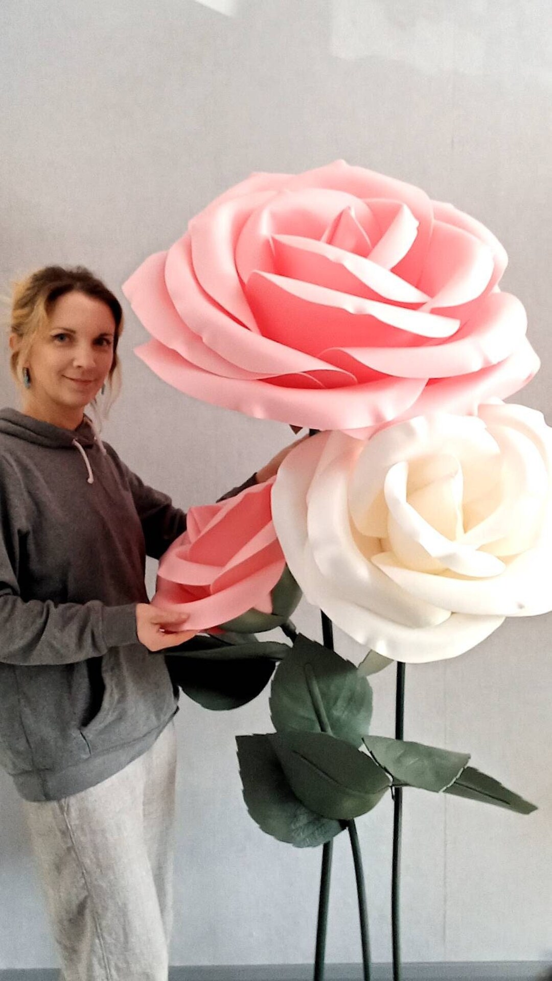 Giant Rose Set, 40 to 70cm Diameter. Wedding Decoration and Centerpiece ...