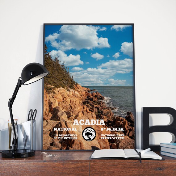 Acadia National Park Print Acadia Poster National Park - Etsy
